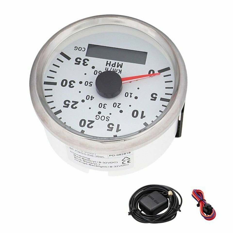 85mm Boat Digital GPS Speedometer 35MPH 60KM/H Odometer Gauge Marine ...