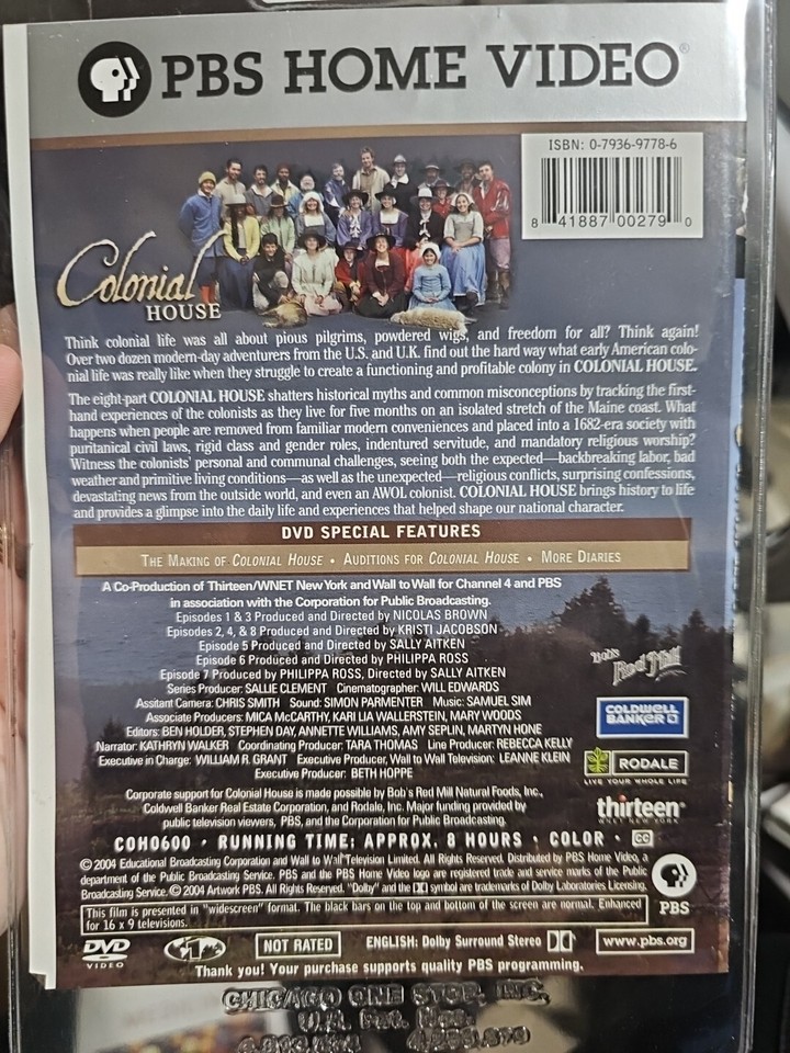 Colonial House DVD PBS 2 Disk Set History 841887002790| eBay