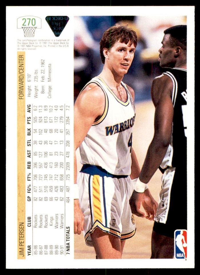 1991-92 Upper Deck Jim Petersen Basketball Cards #270 | eBay