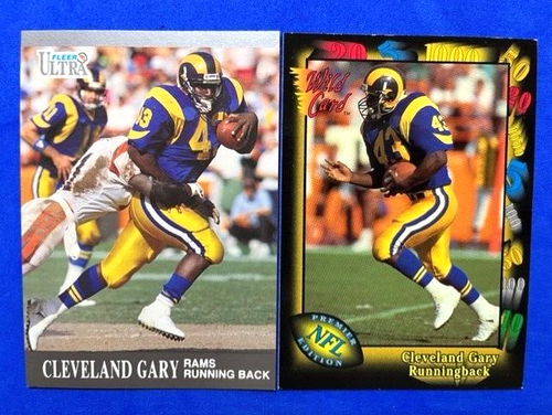 NFL - Cleveland Gary 1991 Fleer Ultra & 1991 Wild Card Football - Rams ...