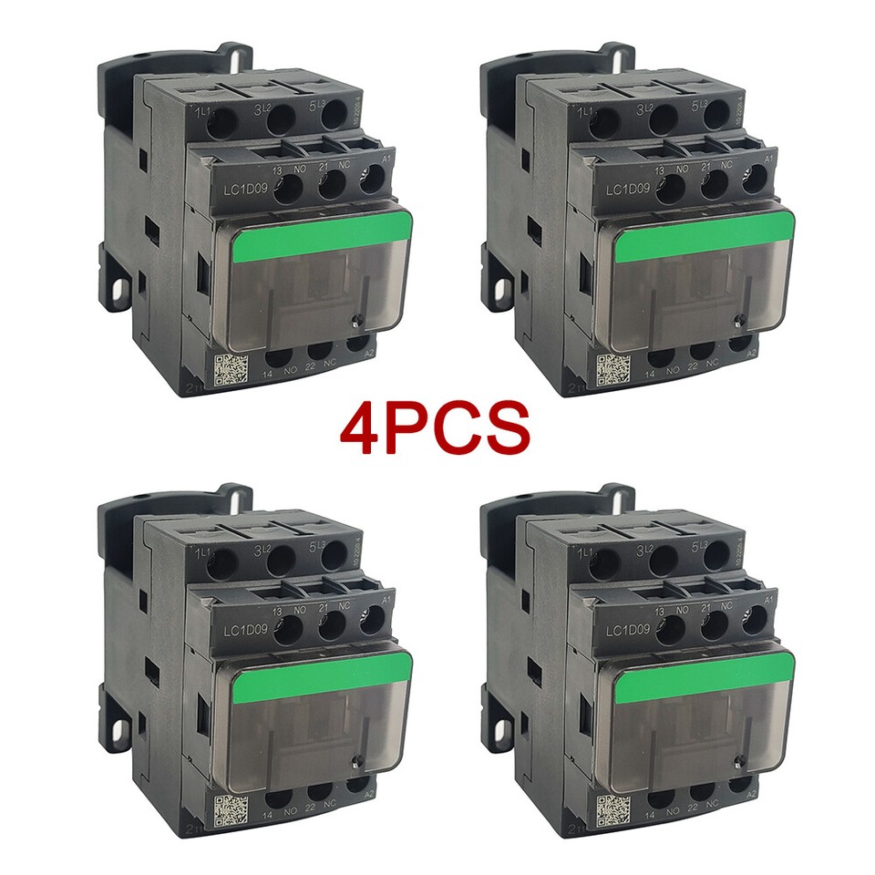 4PCS TeSys Deca LC1D09E7 Contactor 48V coil AC 3P 9A replace Schneider ...