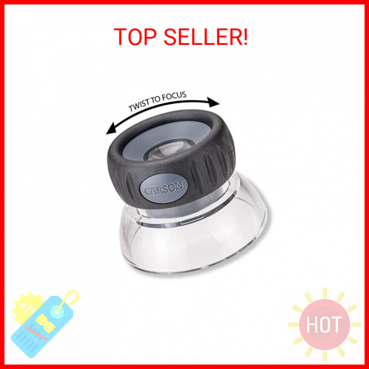 Carson LumiLoupe Plus 10.5x Power Focusable Stand Loupe Magnifier (LO ...