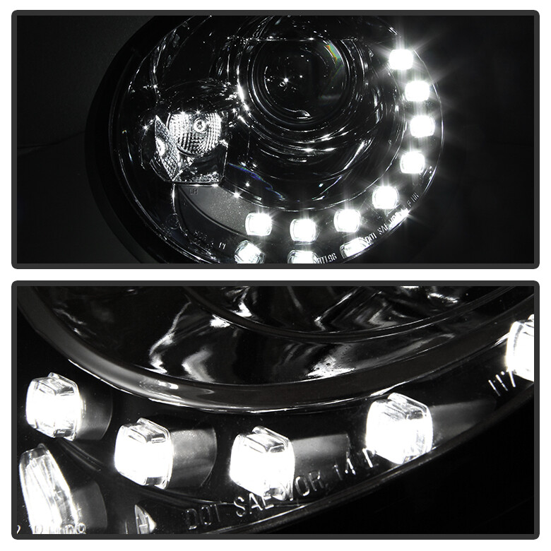 Fits 1998-2005 Volkswagen Beetle Led DRL Projector Headlights Pair Left ...