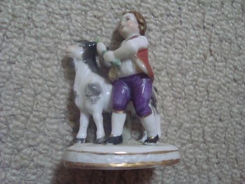 PAIR c19th ANTIQUE EDME SAMSON FIGURES AFTER CHELSEA GOLD ANCHOR MARKS ...