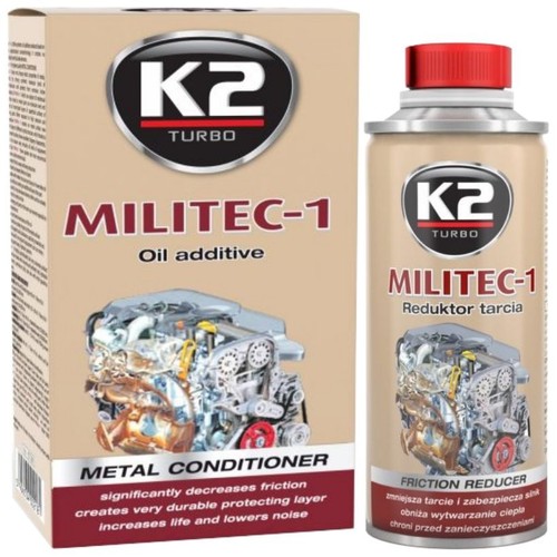 K2 MILITEC 1 OIL ADDITIVE FRICTION REDUCER METAL CONDITIONER ENGINE ...