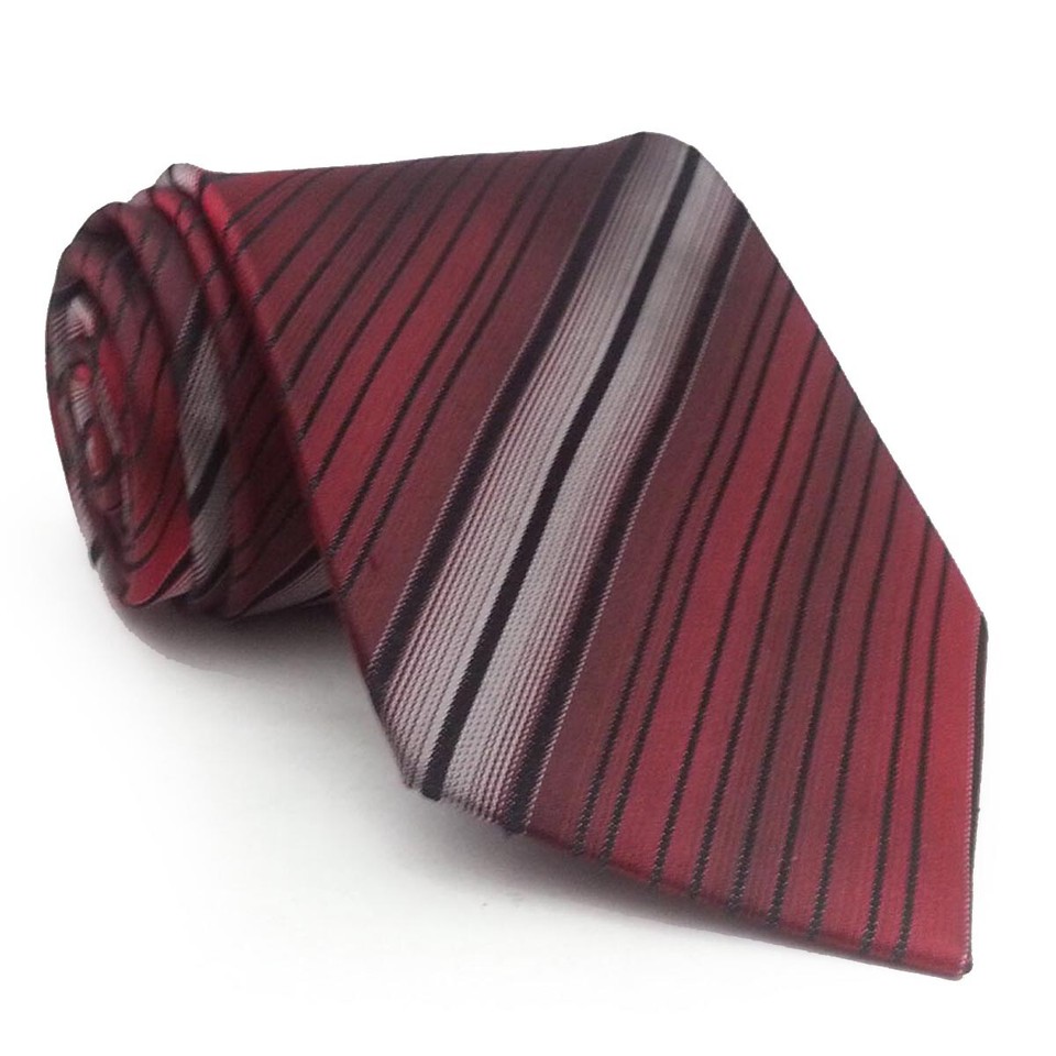 George Men Dress Red Striped Tie 60" long 3.75" wide | eBay