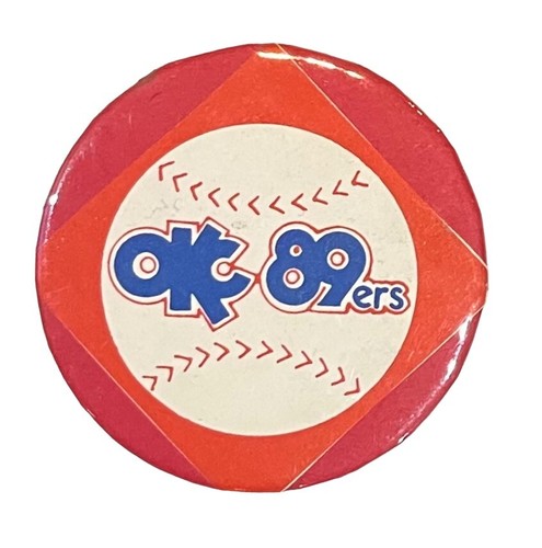 Vintage 1970's OKC Oklahoma City 89ers Baseball Pin Pinback Button ...