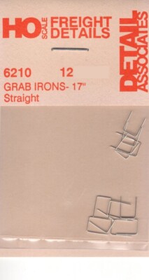 HO Scale Detail Associates 6210 Grab Irons - 17" Straight 12/Pkg | eBay