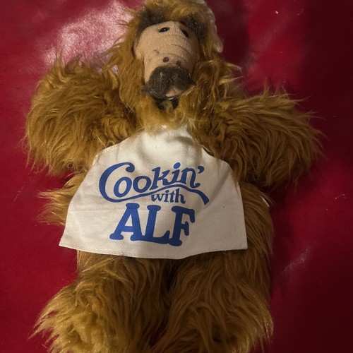 VTG 1988 Cookin' with Alf Hand Puppet Plush Chef Hat & Apron Burger ...