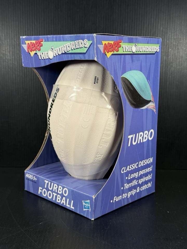 HASBRO NERF TURBO WHITE FOOTBALL X THE HUNDREDS VINTAGE BRAND NEW IN ...
