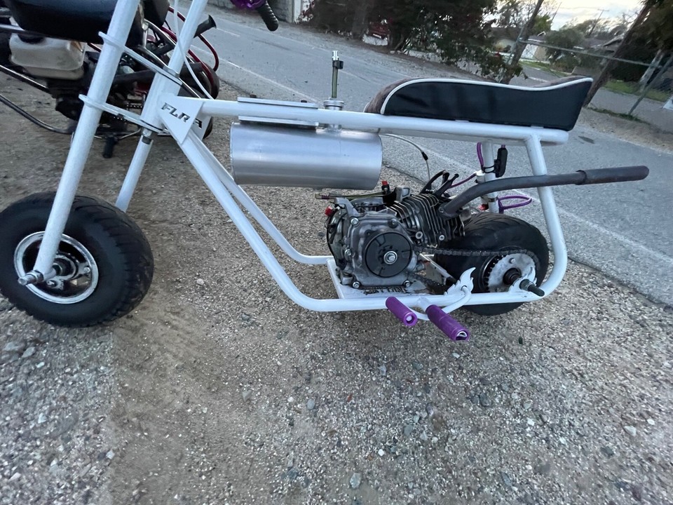 Built White Minibike FLR Taco frame | eBay
