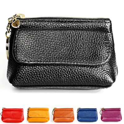 Genuine Leather Zipper Coin Purse Ladies Mini Coin Purse Card Bag Small ...