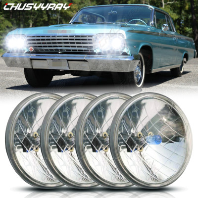 Pontiac GTO Grand Prix 4pcs 5 3/4" 5.75" Halogen Headlights HI/LO Halo ...