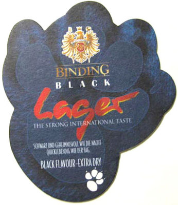 BINDING BLACK LAGER BIER beer COASTER, Mat w/ EAGLE CREST, GERMANY | eBay