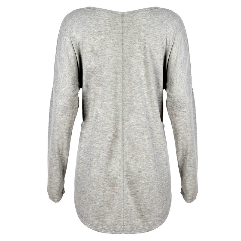 Women's Plain Loose Fit Draped Oversized T Shirt Batwing Slouch Top 8 ...