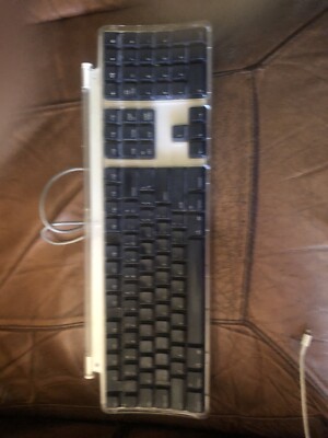 Vintage Apple Pro Keyboard 2 Ports. Model 7803 Clear/black | eBay