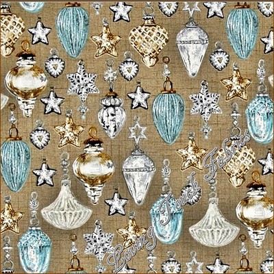 ANDOVER MAKOWER "BALMORAL" #1599 CHRISTMAS ORNAMENTS FABRIC PRICED PER ...