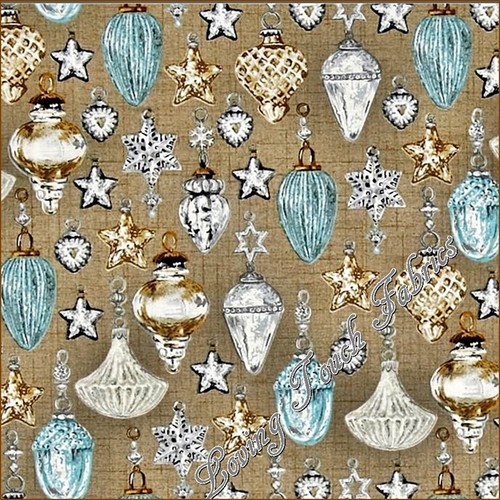 ANDOVER MAKOWER "BALMORAL" #1599 CHRISTMAS ORNAMENTS FABRIC PRICED PER ...