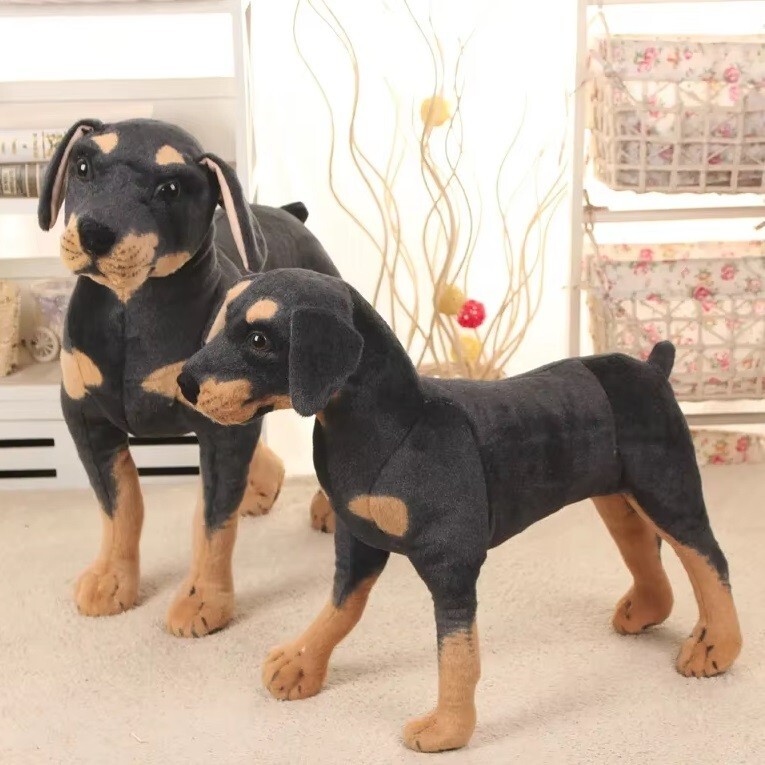 Doberman Pinscher Dog 10 Inch Stuffed Animal Plush Toys Toddler Doll ...