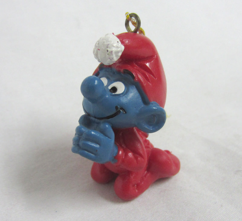 Rare Vintage Smurfs Praying Smurf Christmas Ornament Figure Toy ...