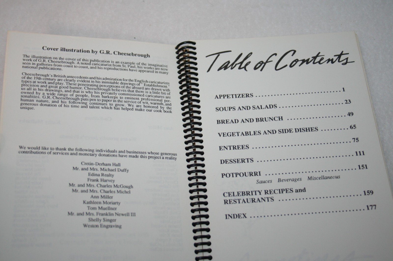 Vintage MDA Jerry's Friend 1989 G.R. CHEESEBROUGH Art Cover Cookbook ...