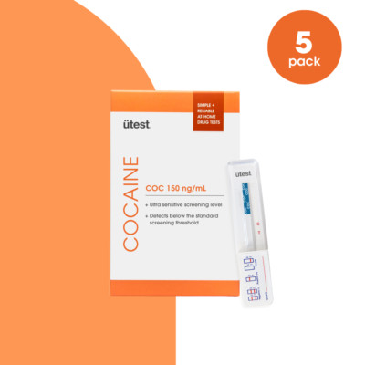 5 Pack COC 150 ng/mL Ultra Low Level Cocaine Benzoylecgonine Drug Test ...