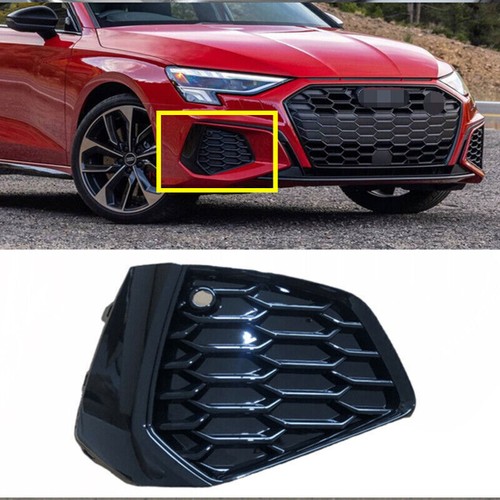 For Audi A3 2021-2022 S-line Black Honeycomb Front Bumper Fog Light ...