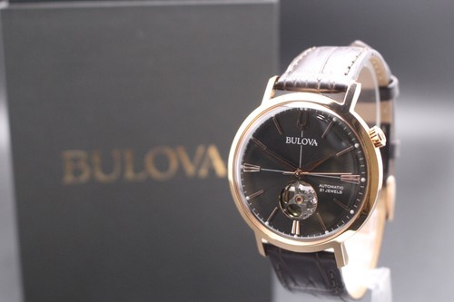 NEAR MINT in Box] Bulova 97A171 Automatic Aerojet Brawn 21mm Mens Watch ...
