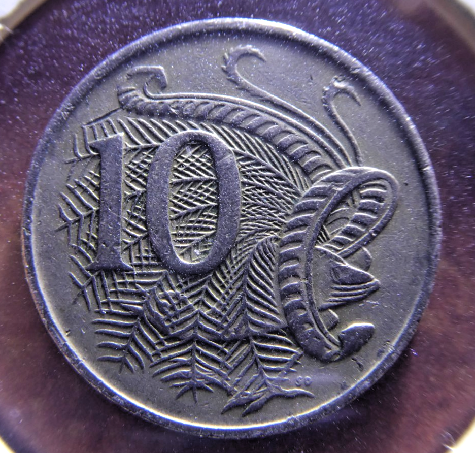 AUSTRALIA COLLECT 1968 10 CENT COIN DARK LAYER RARE SPECIAL **Nice ...