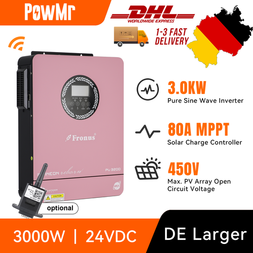Home Use 3000W 24V MPPT 80A Hybrid Off-Grid Inverter with Integrated ...