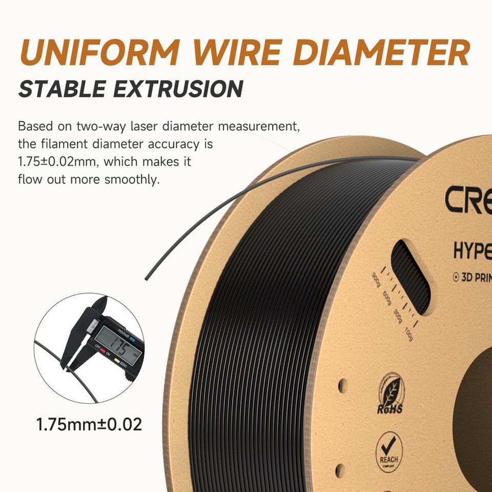 Creality 2 Pack Hyper PLA 3D Printing Filament 1.75mm Bundle 2KG for 3D ...