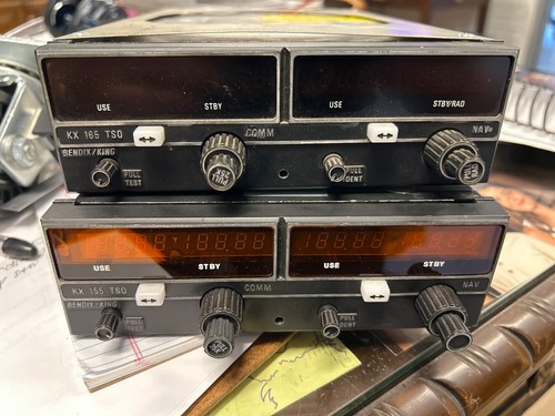King KX 155/165 TSO Aircraft Radio. Taken from airworthy aircraft w ...