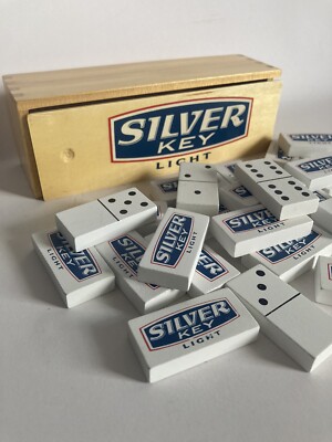 Official 1st Logo| Silver Key Beer| Double Six | Dominoes Set| Puerto ...