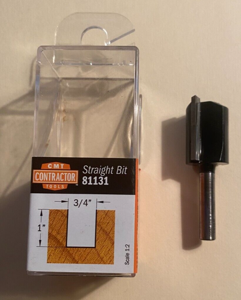 CMT Tool #81131 Carbide Tipped Z2 Straight Router Bit 3/4" Diameter, 1/ ...