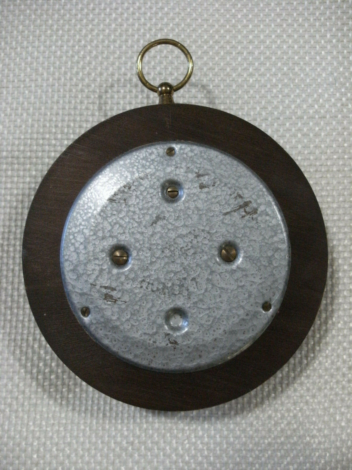 Atco Western Germany Barometer Wooden Gold Tone Steampunk 5" diameter ...