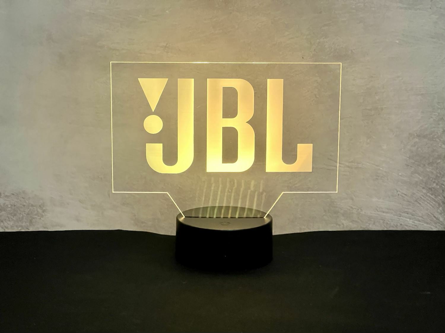 JBL LED Edge Lit Lighted Sign W/ 16 Color Base And Remote 7.8" x 7.1 ...
