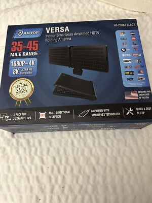 Antop AT-250X2 Versa Indoor Smartpass Amplified HDTV Folding Antenna 2 ...