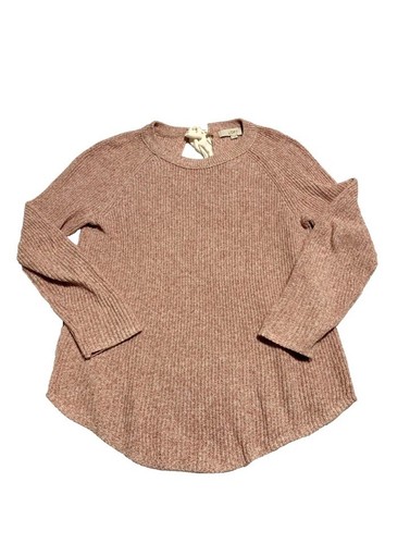 Ann Taylor LOFT Sweater Women's XSMALL Pink Heather Bow on Back ...