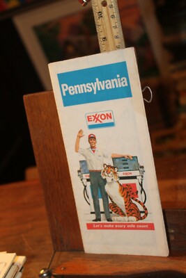 Vintage Travel Brochure Map Exxon Pennsylvania | eBay