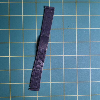 VINTAGE 18MM MARUMAN 5MS22 BLACK STAINLESS STEEL WATCH BRACELET / BAND ...