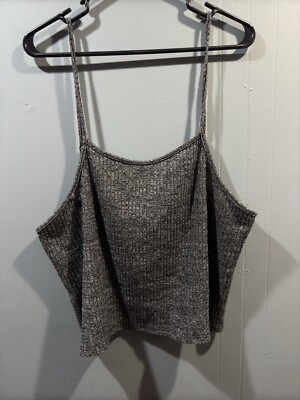 Womens Gray String Tank Top, Size 3XL Gray Light Comfortable & Stylish ...