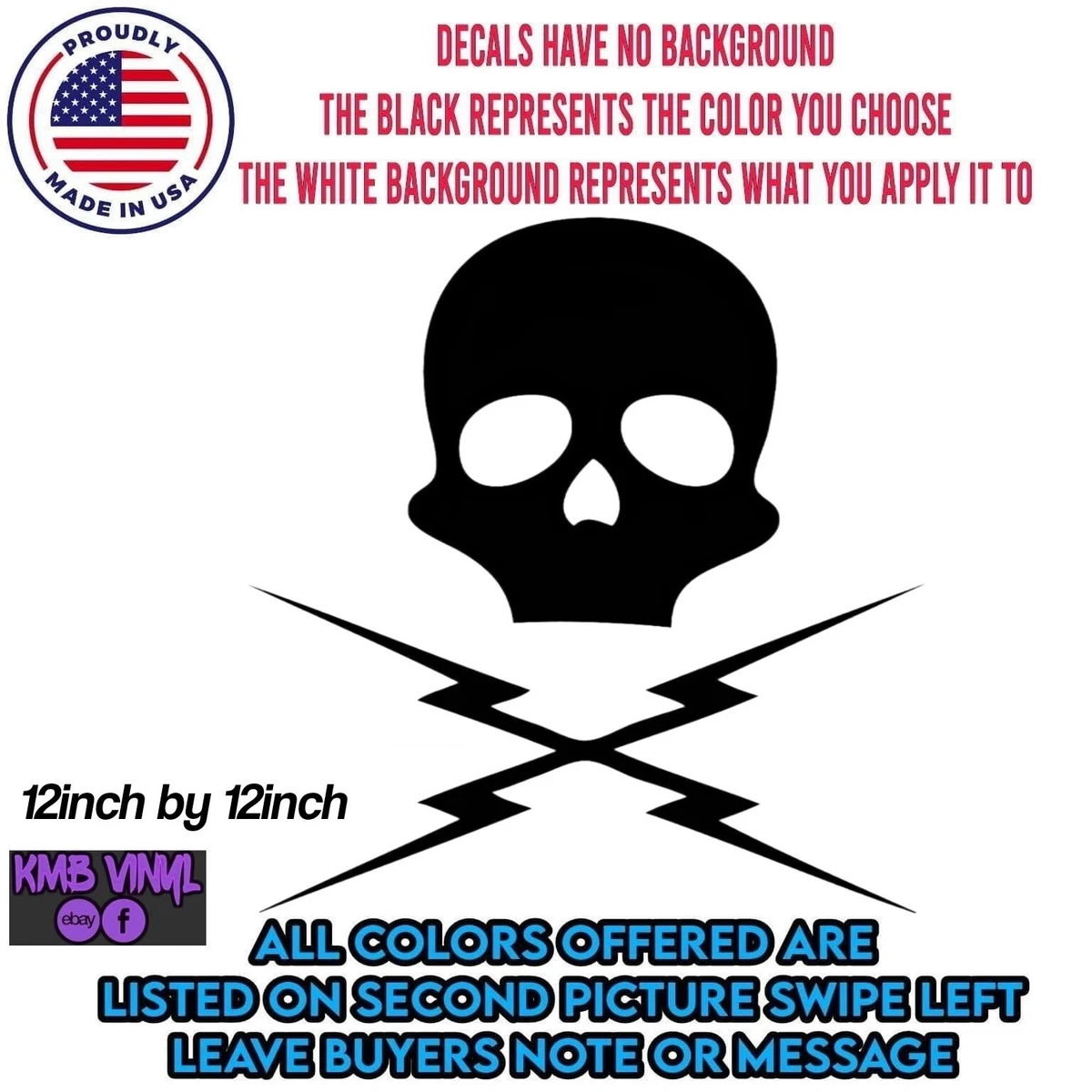 Death Proof Skull Hood Decal