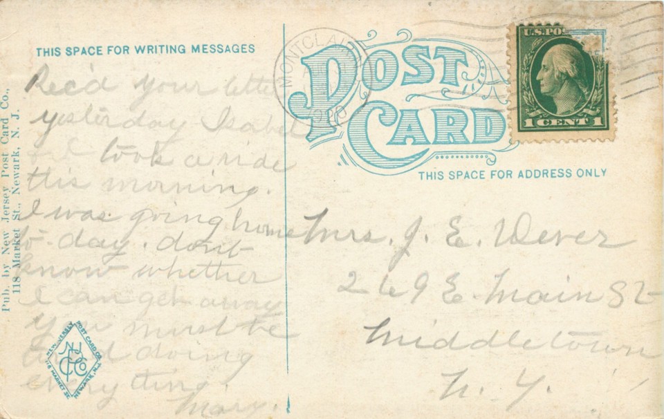 A View Of "The Castle", Montclair, New Jersey NJ 1920 | eBay