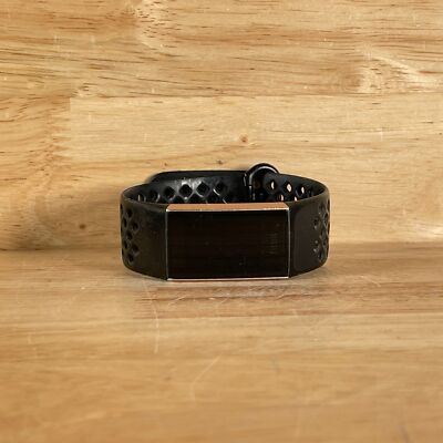 Fitbit Charge 3 FB409 Black 3" LCD Display Heart Rate Fitness ...
