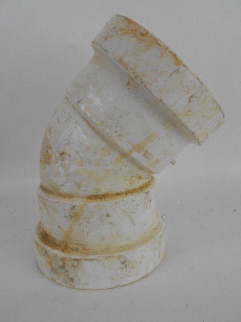 4" ELBOW 45° GASKETED PVC-1 SEWER & DRAIN ASTM D-3034 SDR-35 HARCO for ...