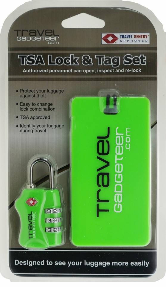 TSA Luggage Lock + Matching TAG | BRIGHT COLORS Easily Identify Your ...