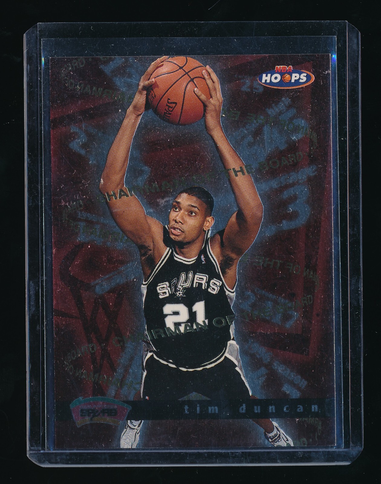 TIM DUNCAN 1997-98 HOOPS CHAIRMAN OF THE BOARDS ROOKIE RC *SAN ANTONIO ...