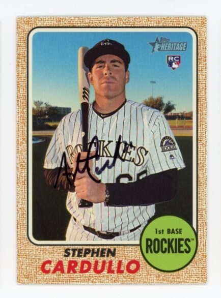SIGNED BASEBALL CARD AUTO TOPPS 2017 HERITAGE STEPHEN CARDULLO #560 ...