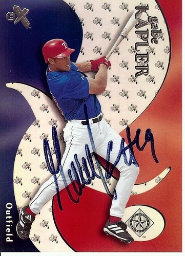 Gabe Kapler Signed Autographed Baseball Card 2000 Fleer E-X Texas ...