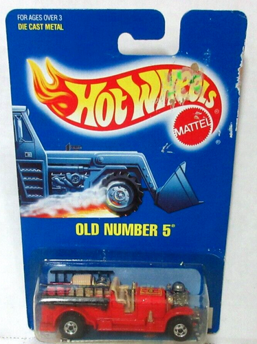 Vintage 1989 -Blue- Hot Wheels Old Number 5 1695 Card #1 | eBay